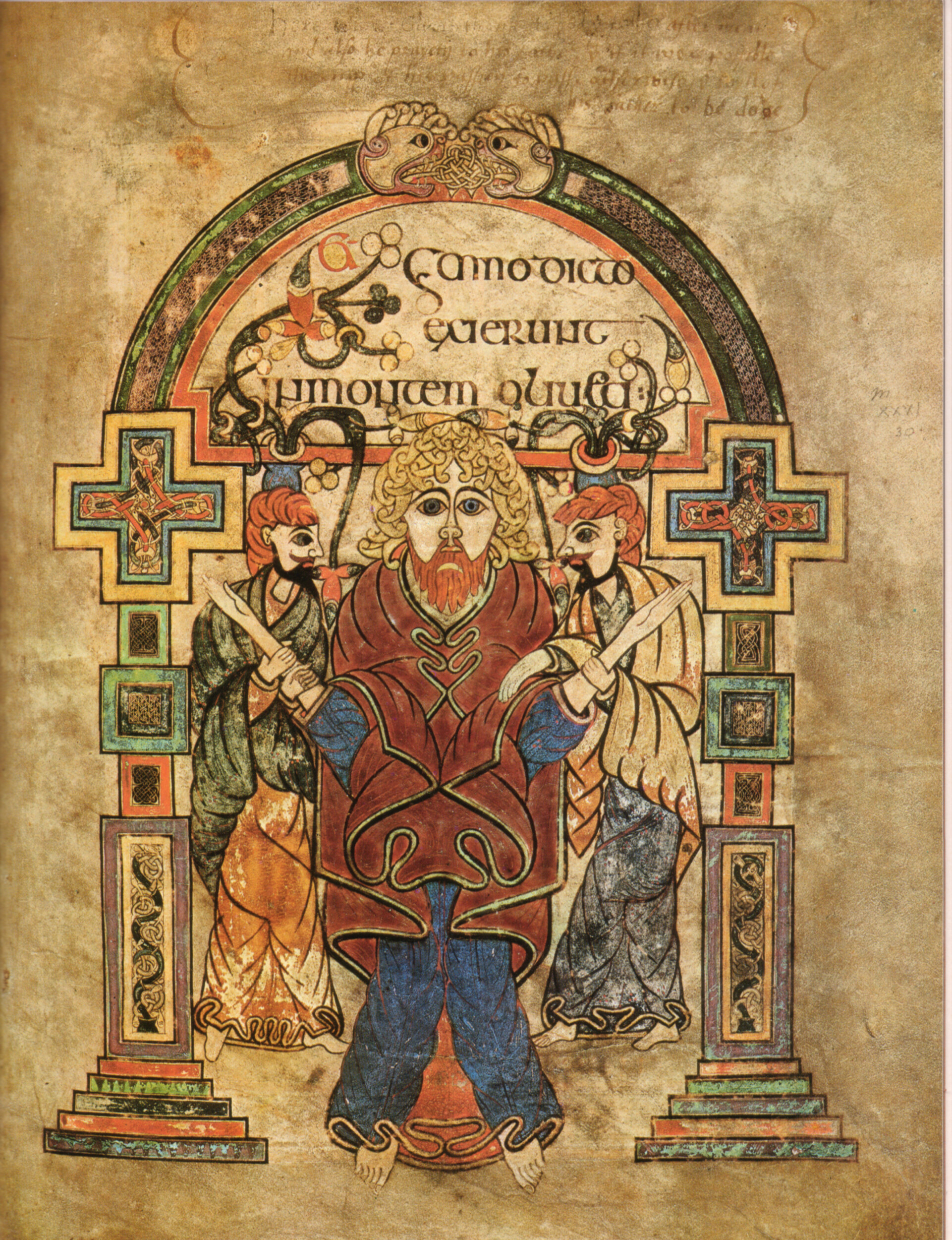 Anonymous - Christ Arrest from the Book of Kells (c.800) | EnjoyArt